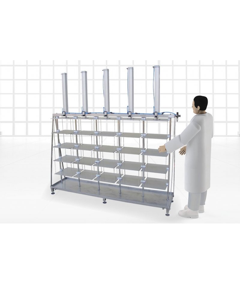 Prensa de queso neumática vertical PPS-AU 50-300 Kg