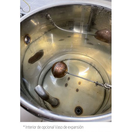 Cuba de cuajar queso a gas con válvula de seguridad, llama piloto y ...