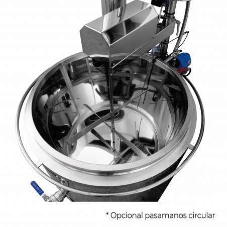 Cuba de cuajar queso a gas con válvula de seguridad, llama piloto y ...