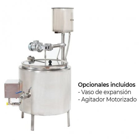 Cuba de cuajar queso a gas con válvula eléctrica y control de ...