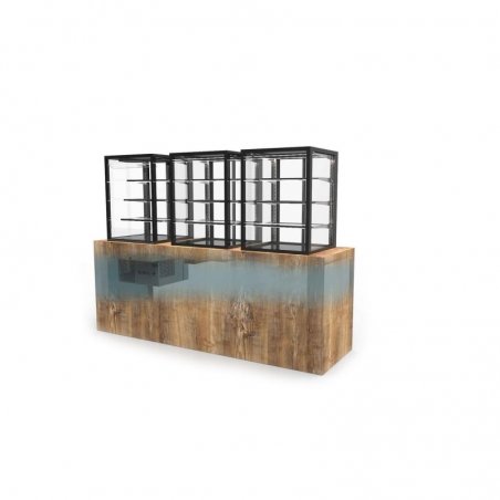 Vitrina drop-in blanca DP100-80C de calor seco ventilado con 3 estantes ...