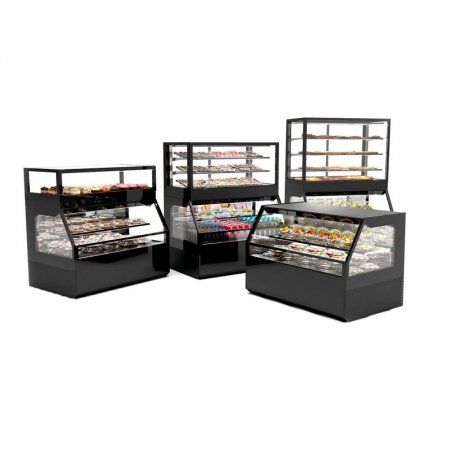 Vitrina Combi CON2F negra con frío ventilado, 1 estante regulable y ...